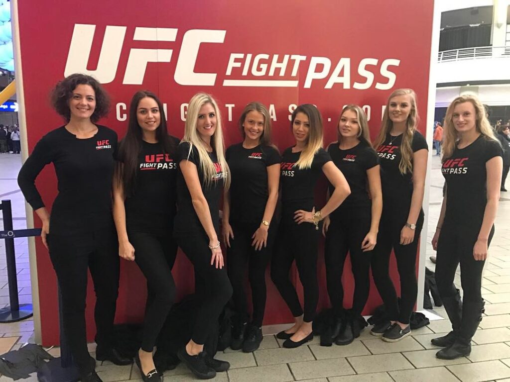 8 Promo Models at O2 Arena with UFC London on 18th March 2017